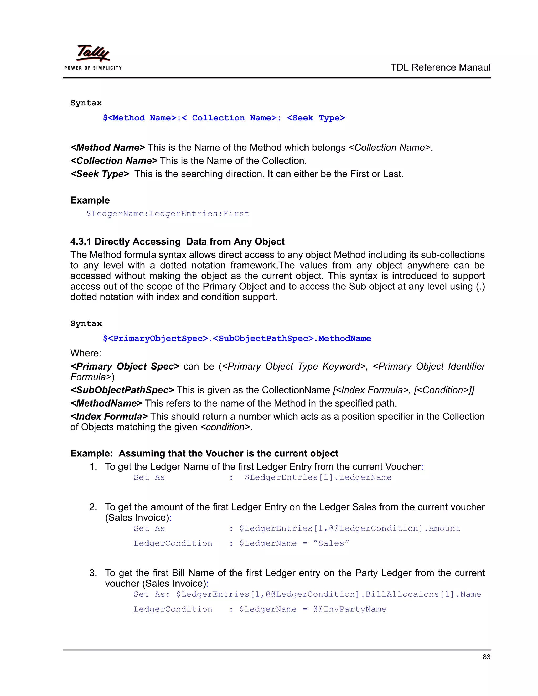 Tdl reference manual | PDF