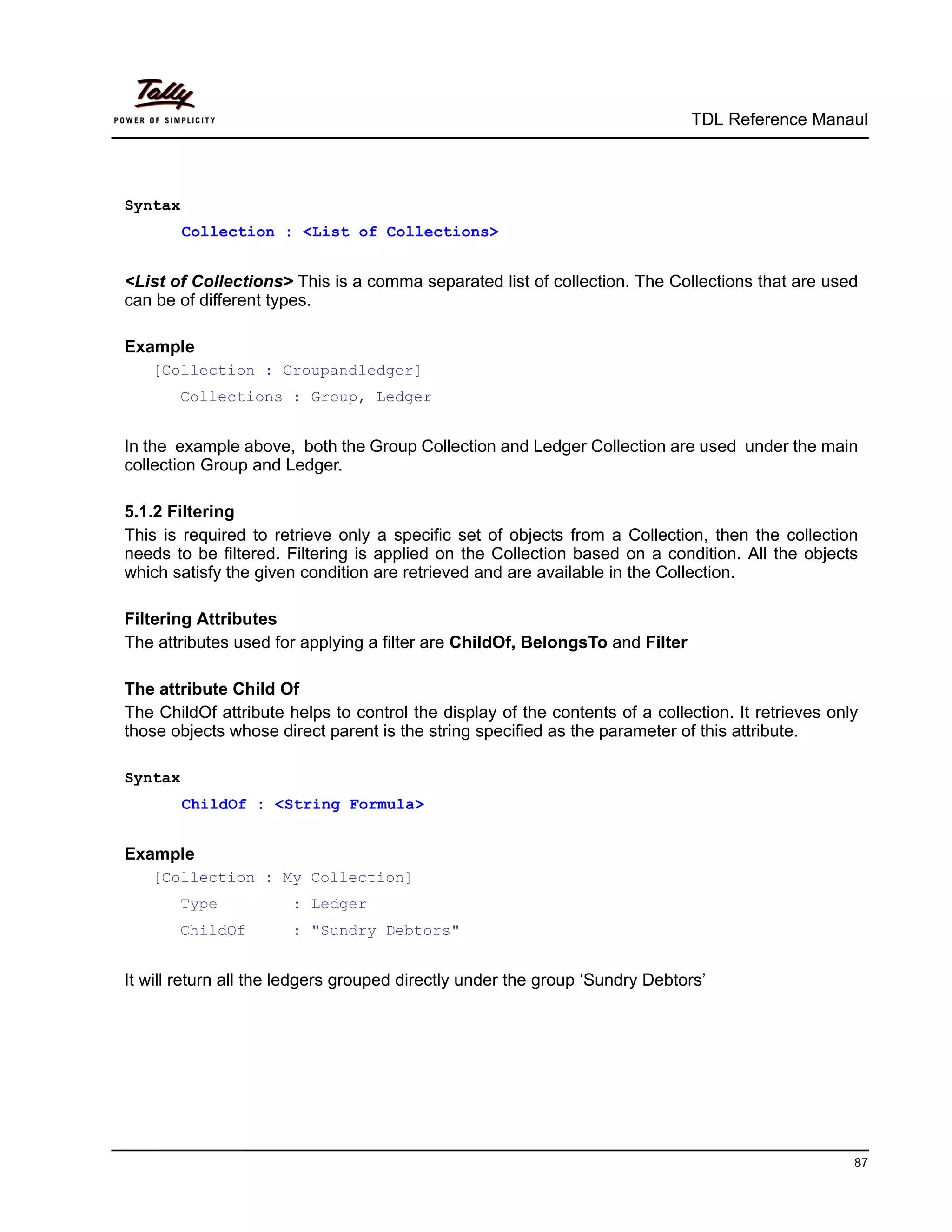 Tdl reference manual | PDF