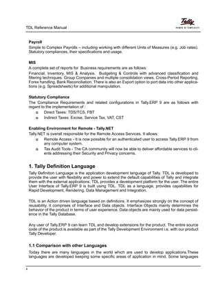 Tdl reference manual | PDF