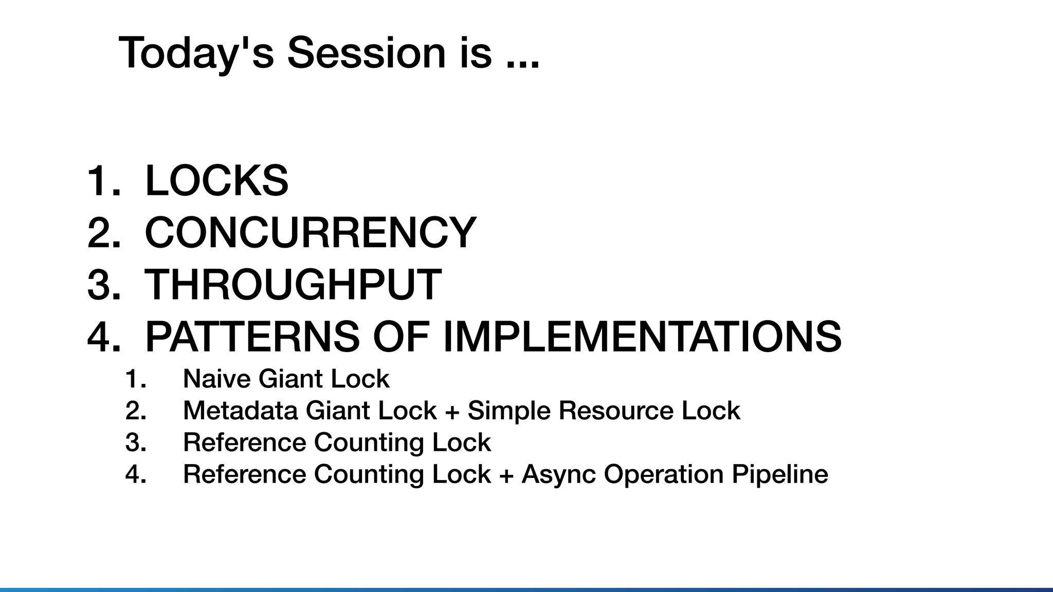 Lock, Concurrency and Throughput of Exclusive Operations | PPT
