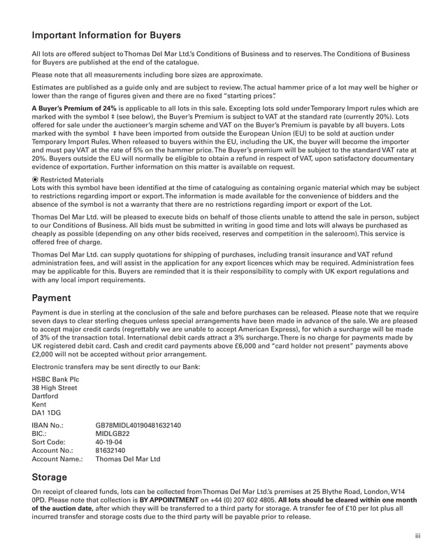 Thomas Del Mar Ltd ANTIQUE ARMS, ARMOUR & MILITARIA Auction | PDF