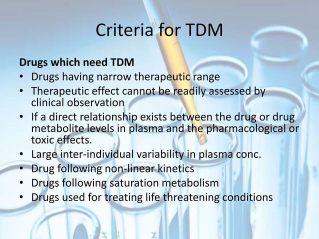Therapeutic drug monitoring | PPTX