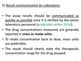Therapeutic drug monitoring | PPTX