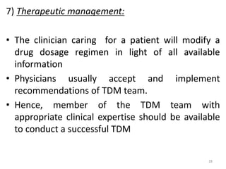 Therapeutic drug monitoring | PPTX