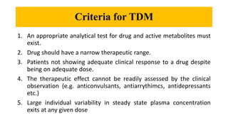 Therapeutic drug monitoring | PPTX