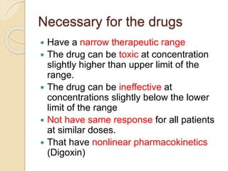 Therapeutic Drug Monitoring | PPTX