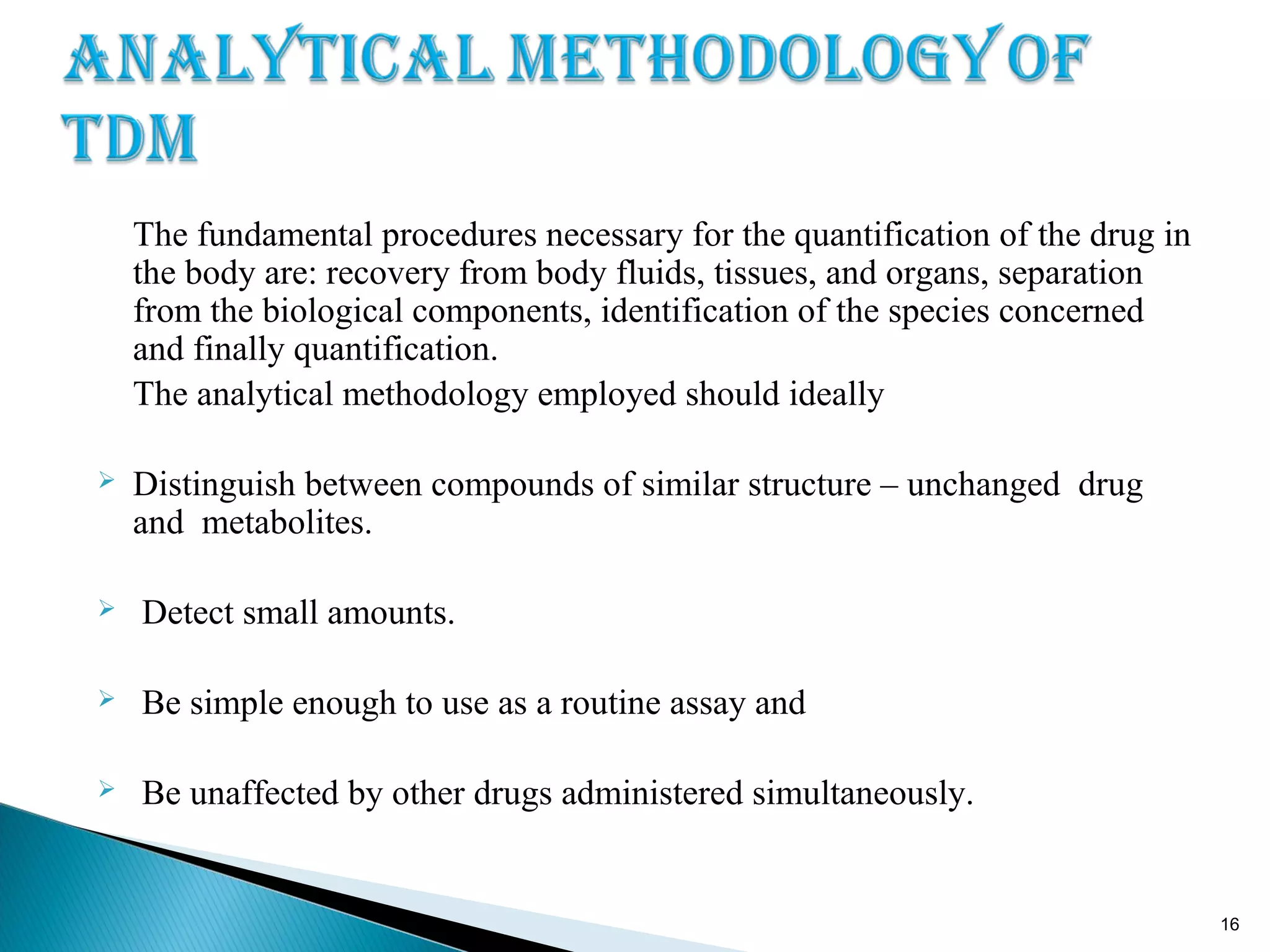 Therapeutic Drug Monitoring (TDM) | PPT