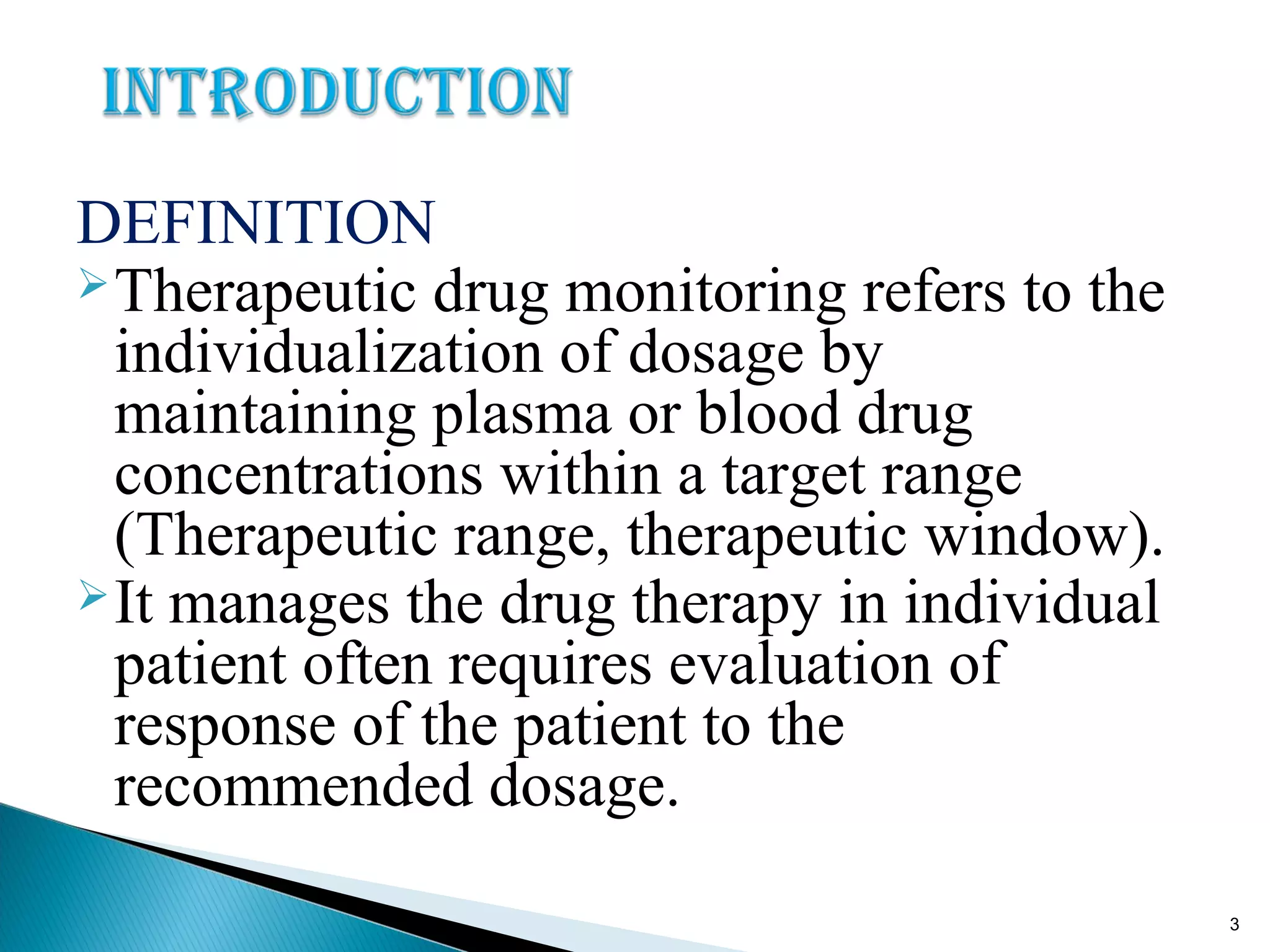 Therapeutic Drug Monitoring (TDM) | PPT