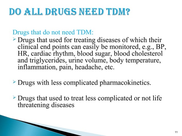 Therapeutic Drug Monitoring (TDM) | PPT | Chemistry | Science