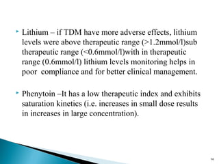 Therapeutic Drug Monitoring (TDM) | PPT