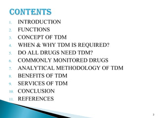 Therapeutic Drug Monitoring (TDM) | PPT