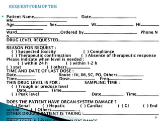 Therapeutic Drug Monitoring (TDM) | PPT