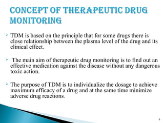 Therapeutic Drug Monitoring (TDM) | PPT
