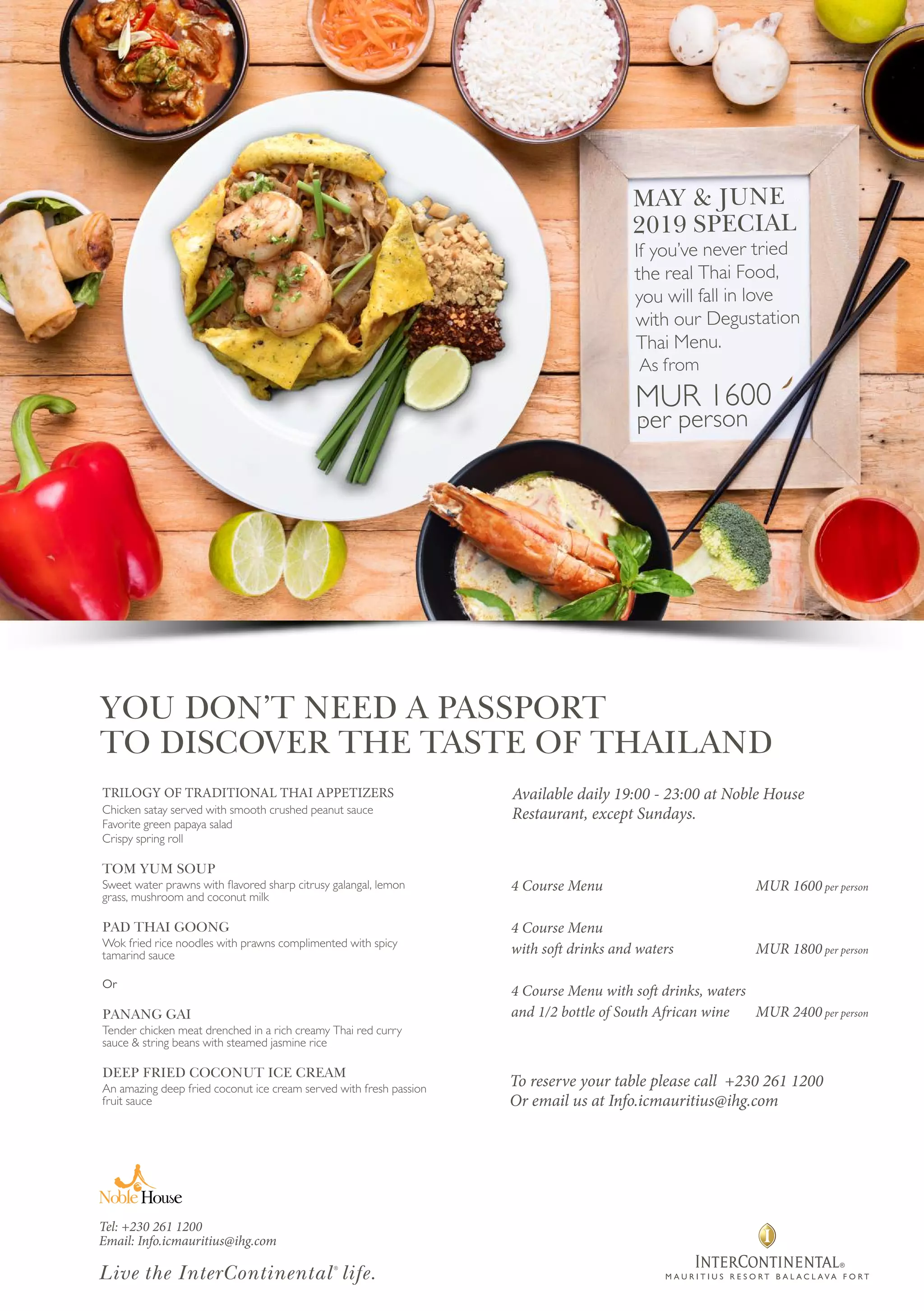 Our Thai Menu Degustation | PDF