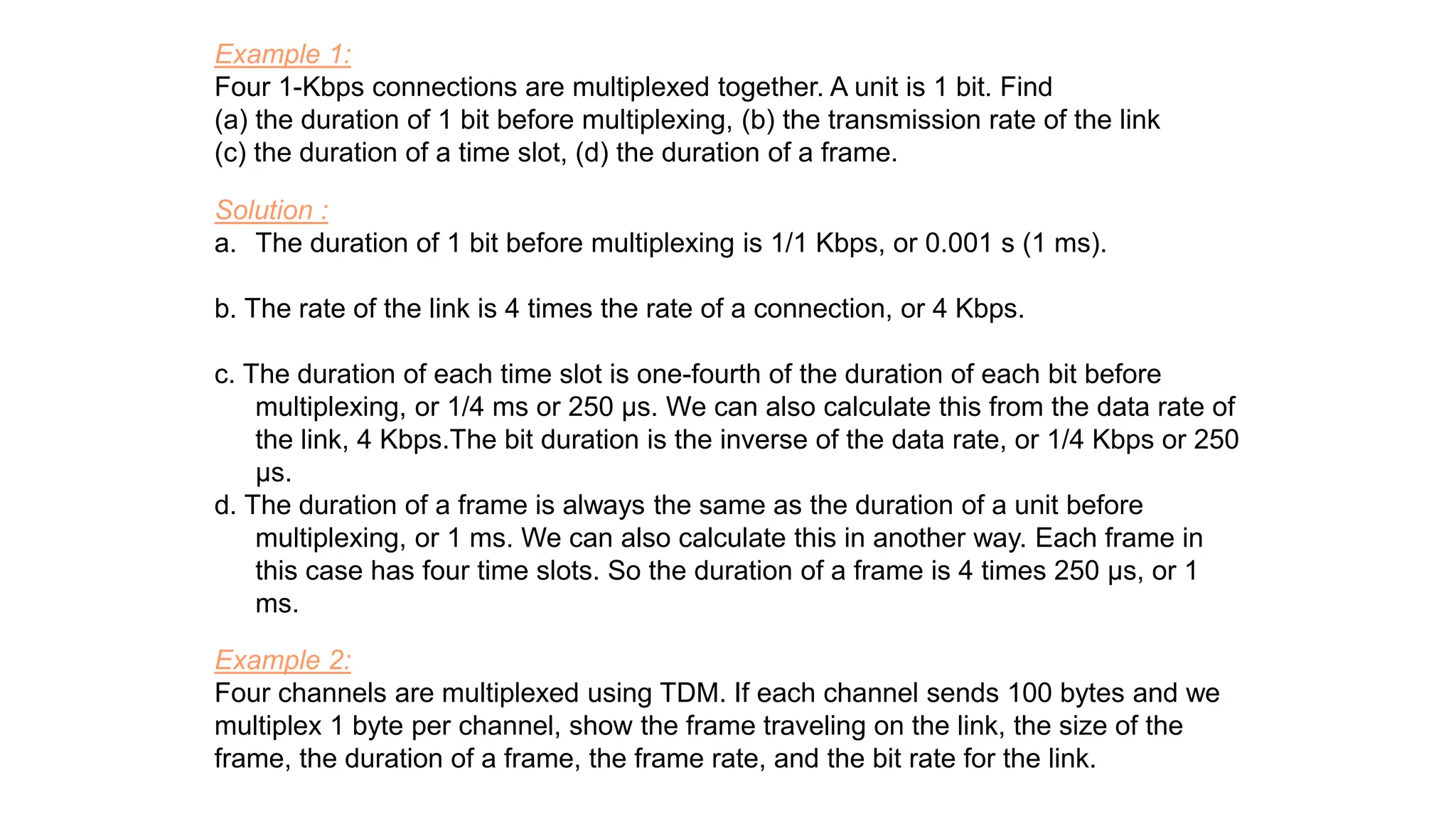 Time Division Multiplexing Technique For Communication System Ppt