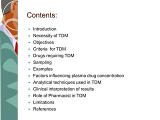 THERAPEUTIC DRUG MONITORING S KOSEY 2 | PPTX