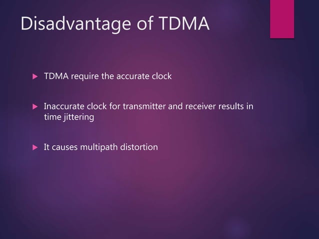 TDMA Time Division Multiple Access | PPTX | Computer Networking | Computing