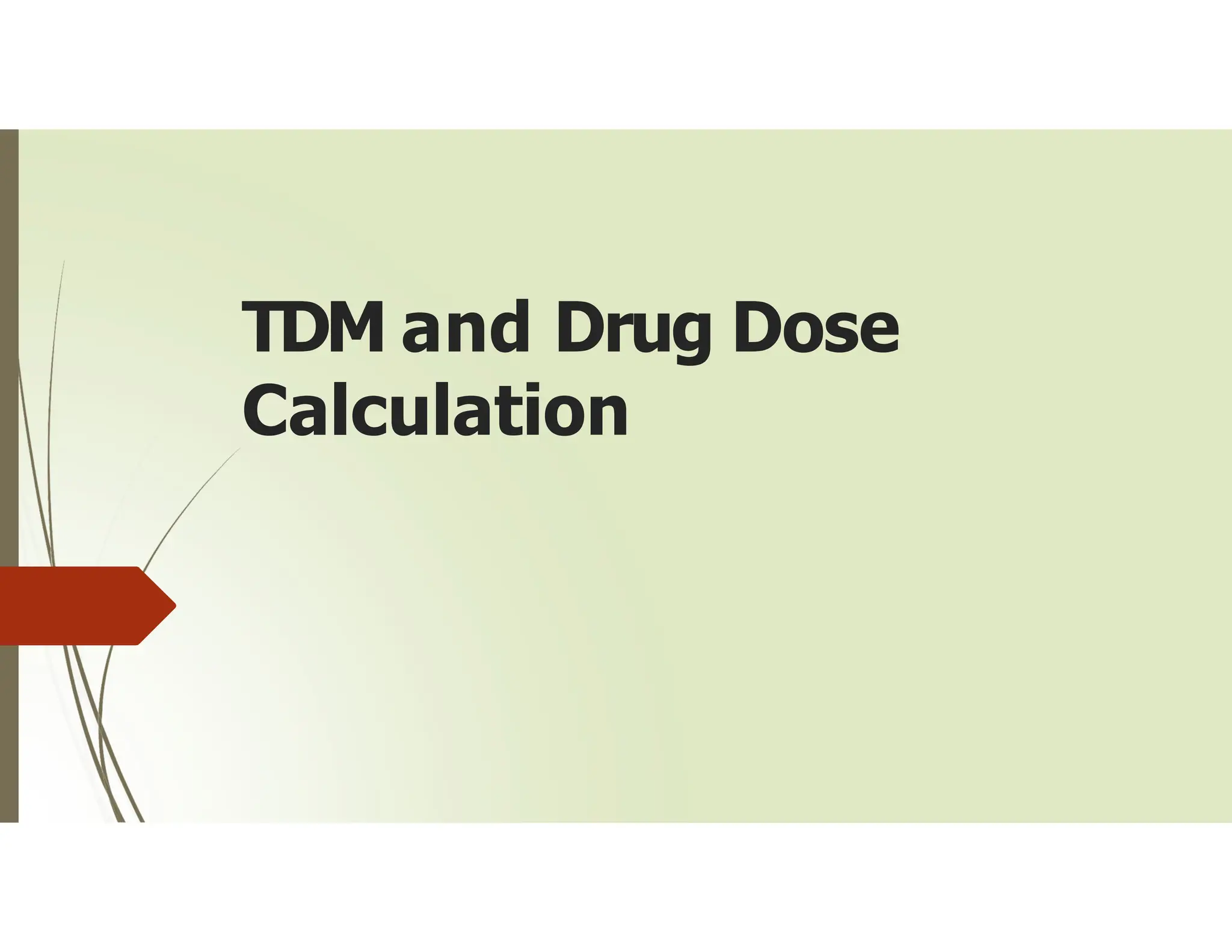 TDM and drug-dose calculation.pdf