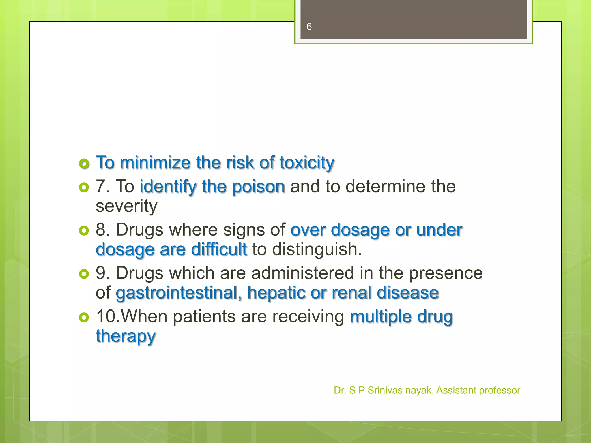 Therapeutic drug monitoring ppt | PPTX