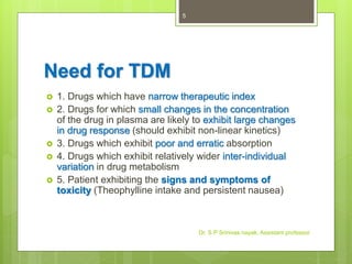 Therapeutic drug monitoring ppt | PPTX