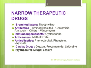 Therapeutic drug monitoring ppt | PPTX