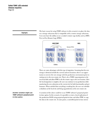 Softek TDMF z/OS extended distance migration. | PDF