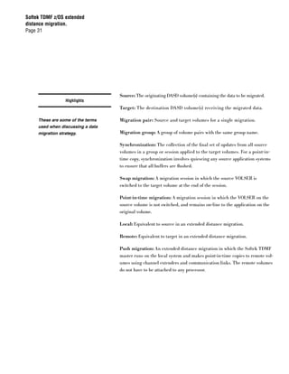 Softek TDMF z/OS extended distance migration. | PDF