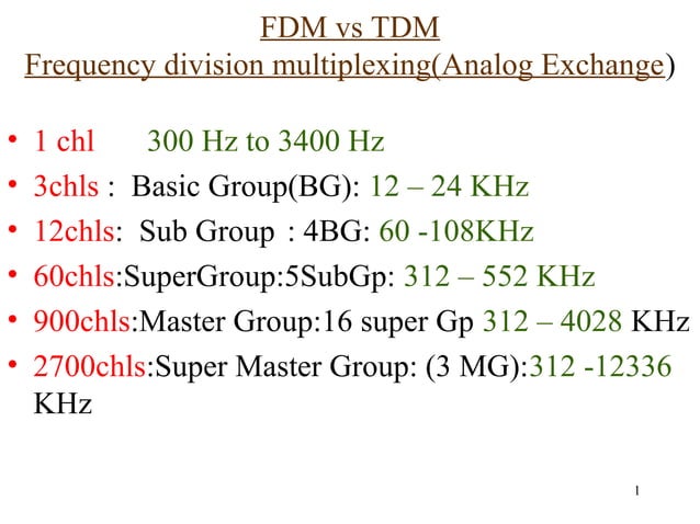 Tdm fdm | PPT