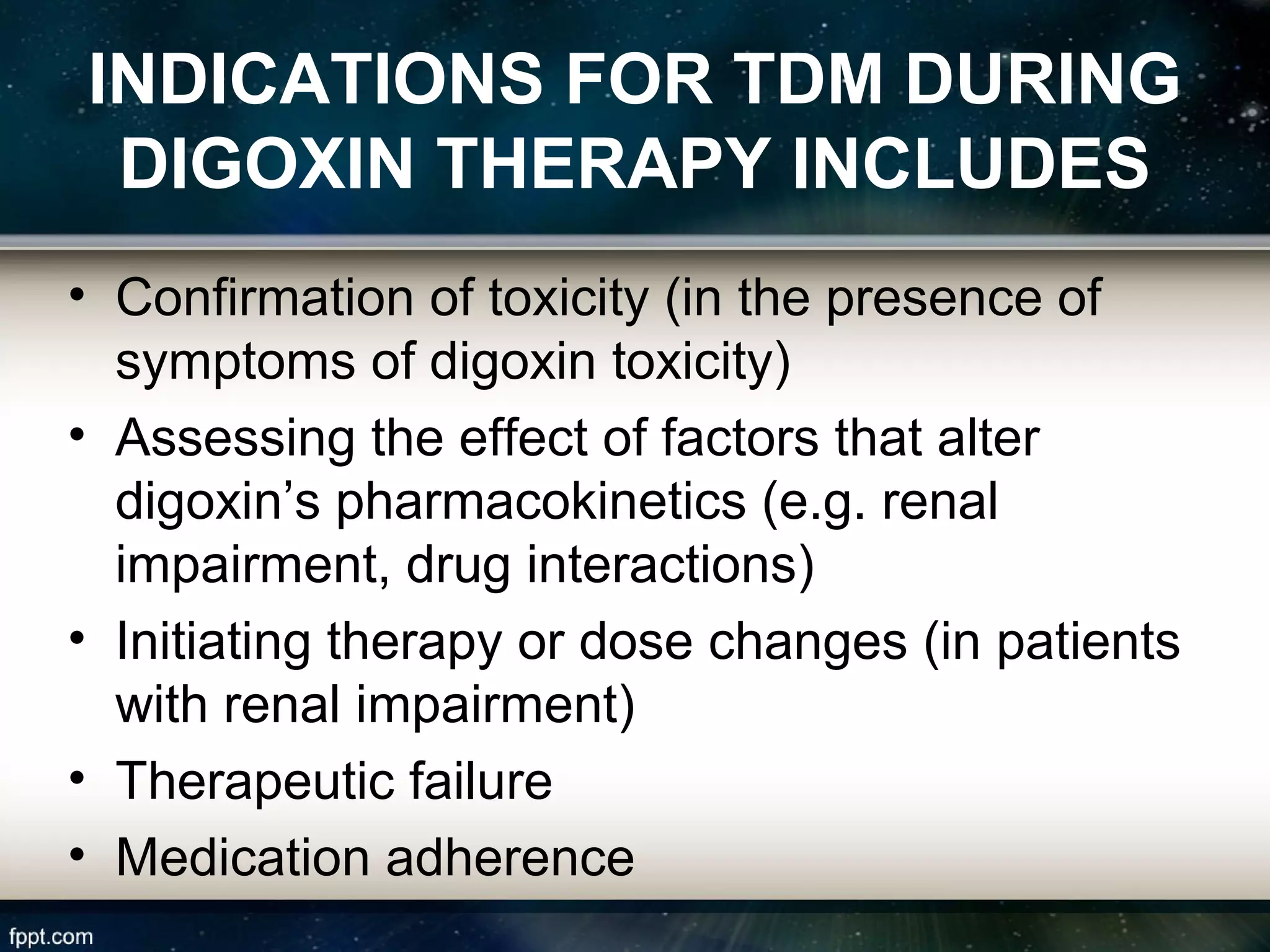 Tdm of cardiovascual drugs | PPT