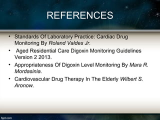 Tdm of cardiovascual drugs | PPT