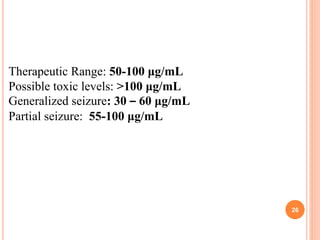 Therapeutic drug monitoring (TDM) of drugs used in seizure disorders | PPTX