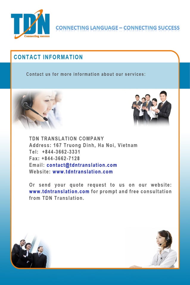 Tdn Translation Brochure English | PDF