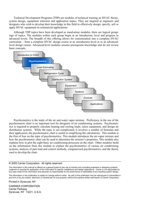 Tdp 201 psychrometrics level 1 fundamentals | PDF