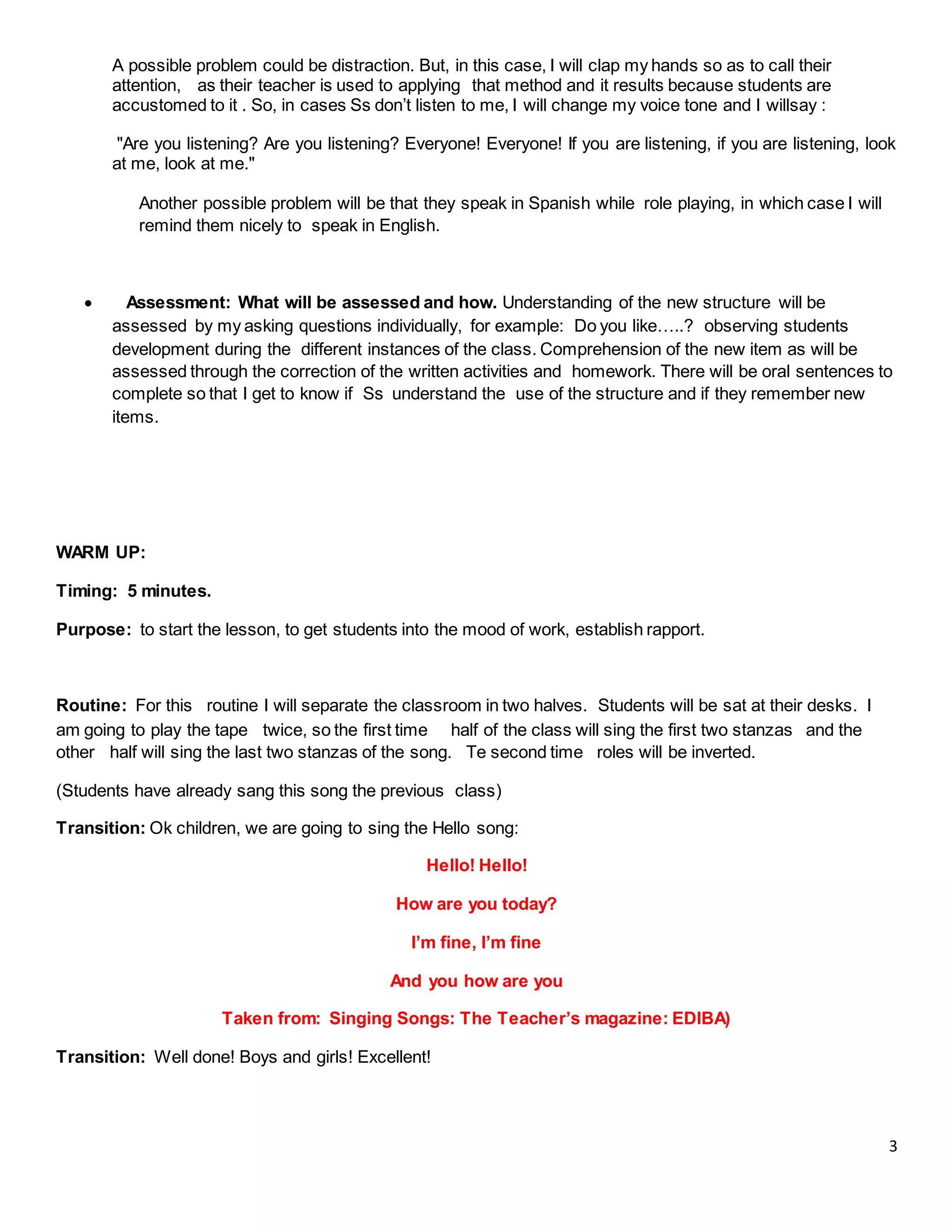 Tdp trech-2nd-llesson-plan-primaria-class-2-7.8 | PDF