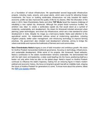 Chandrababu Naidu: Architect of Modern Andhra Pradesh's Transformation ...