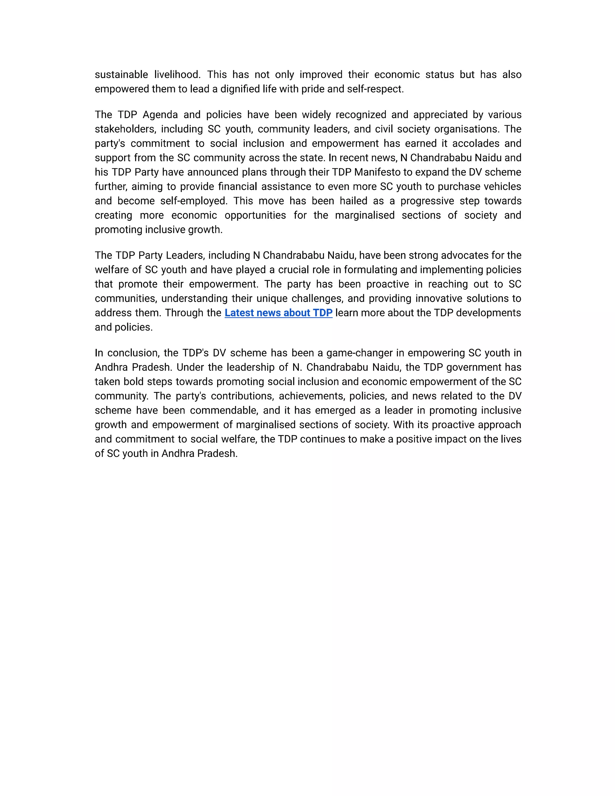 TDP governments Distribution of Vehicles for SC Youth Empowerment..pdf