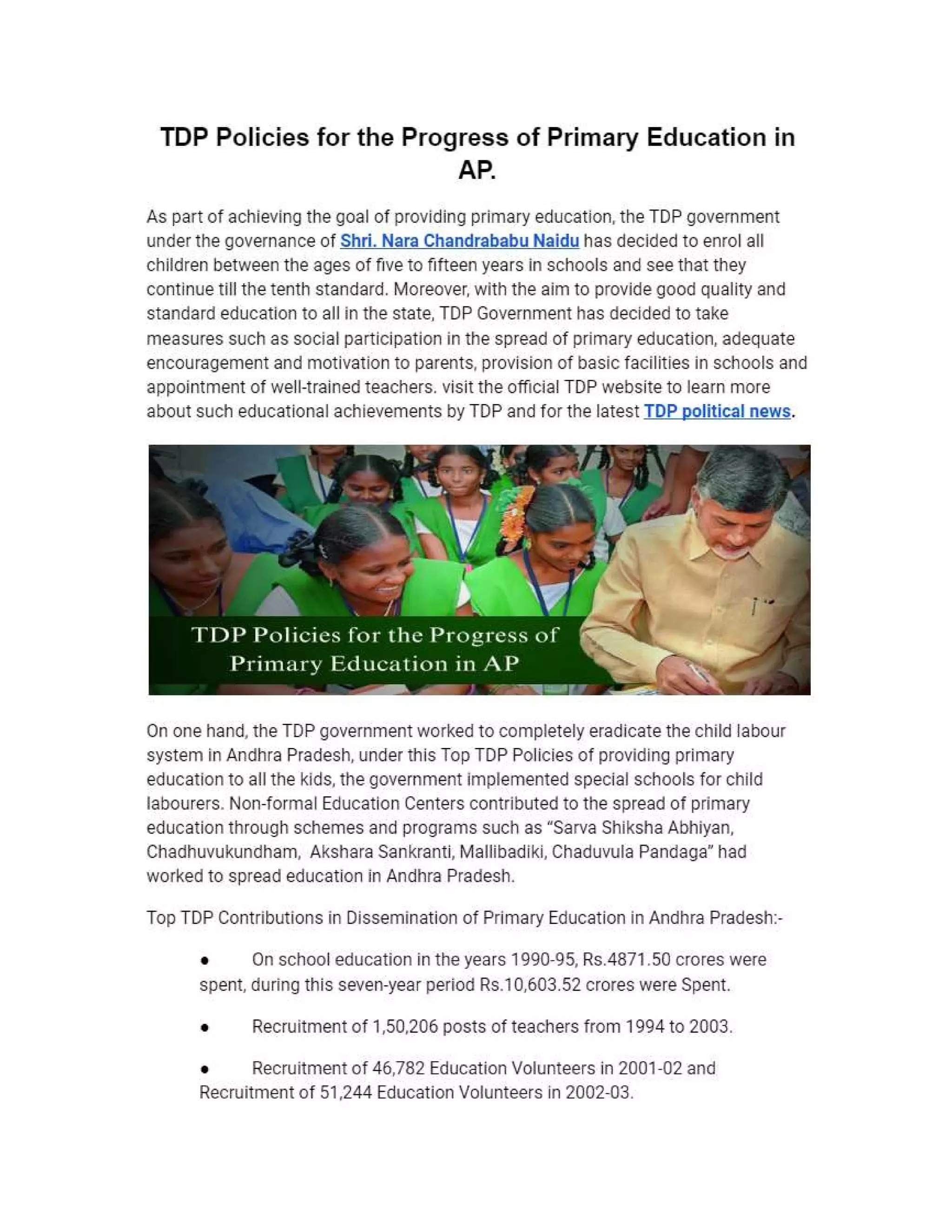 TDP Policies for the Progress of Primary Education in AP..pdf