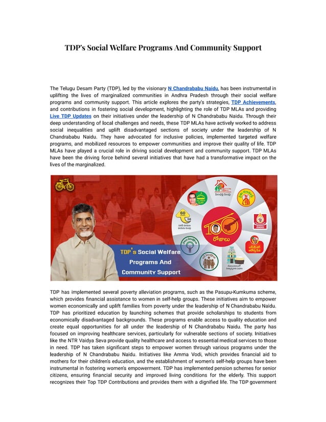 TDP Social Welfare Programs And Community Support.pdf