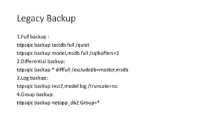 Tdpsqlc backup | PPTX