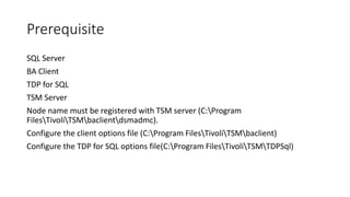 Tdpsqlc backup | PPTX