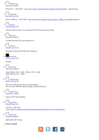 GPU/VGA Thermal Design Power | PDF | Graphics Software | Computer ...