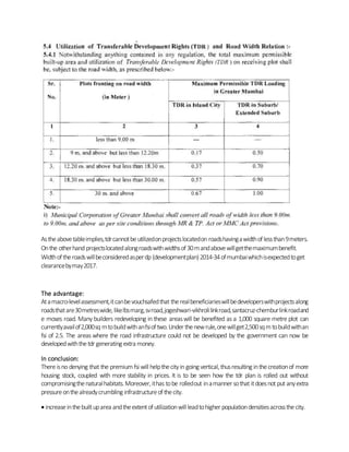 Transferable development rights - Mumbai | DOCX