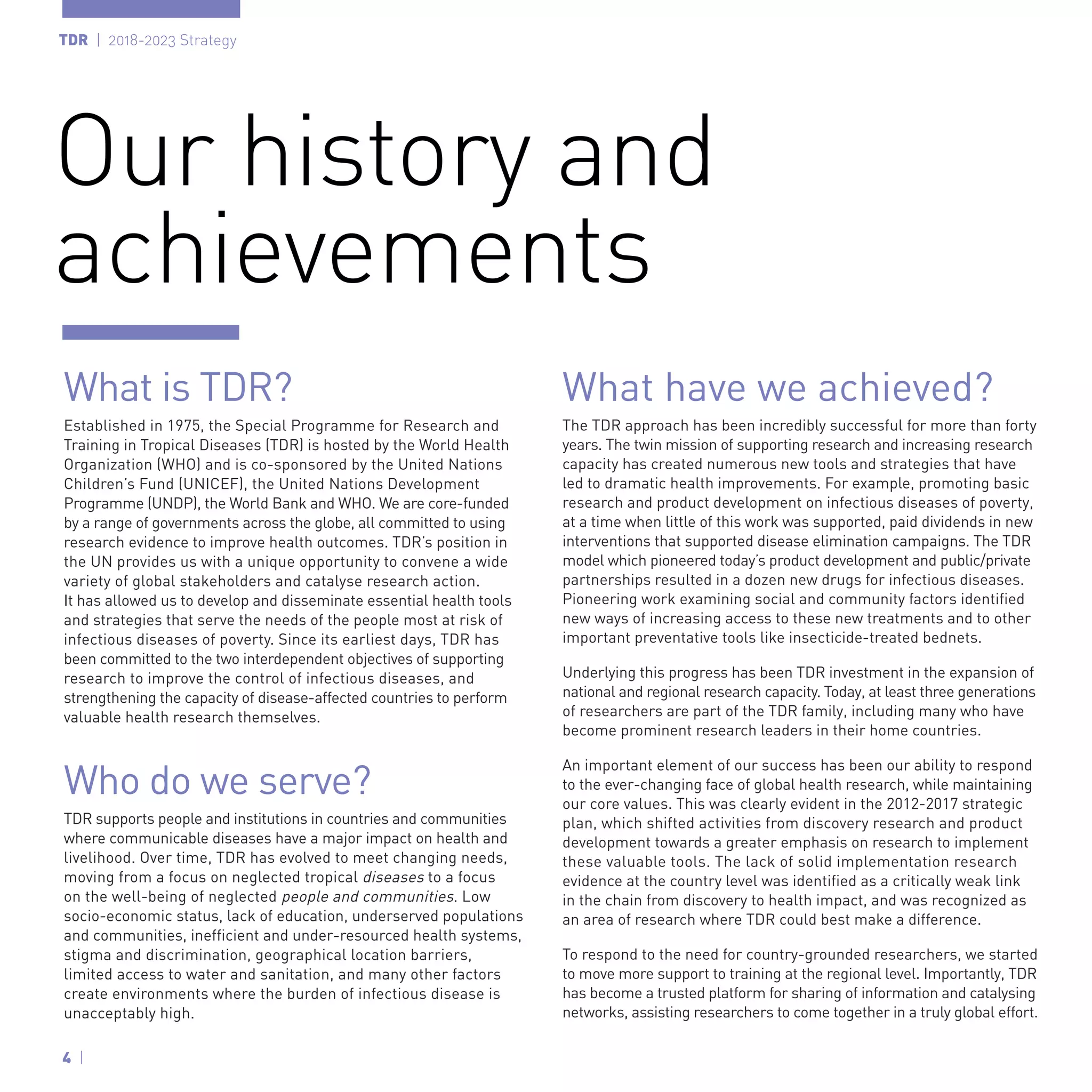 Tdr strategy 2018-2023 | PDF