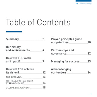 Tdr strategy 2018-2023 | PDF