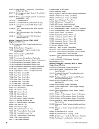 RAM DIAGNOSTIC TROUBLE CODES - TURBO DIESEL REGISTER | PDF