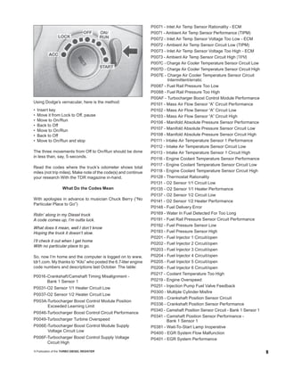RAM DIAGNOSTIC TROUBLE CODES - TURBO DIESEL REGISTER | PDF