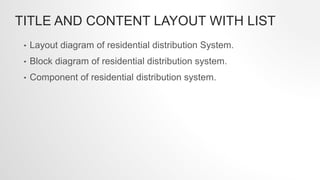 Residensial distribution system | PPT