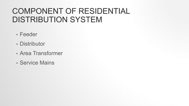 Residensial distribution system | PPT