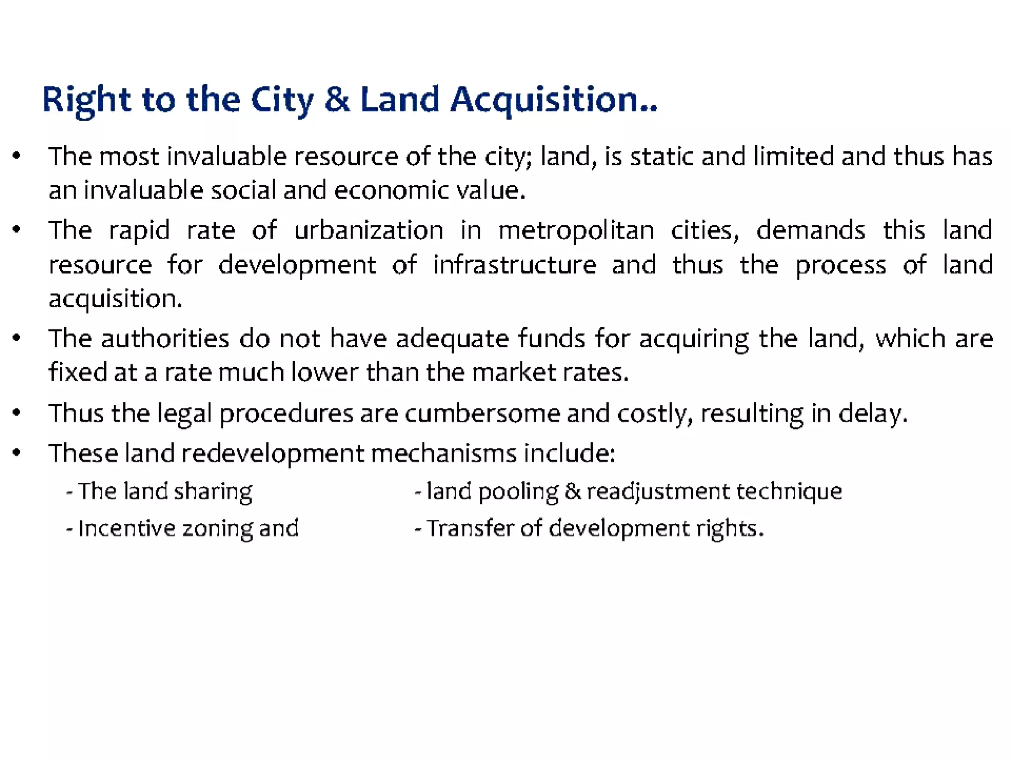 TDR - TRANSFER OF DEVELOPMENT RIGHTS | PPTX