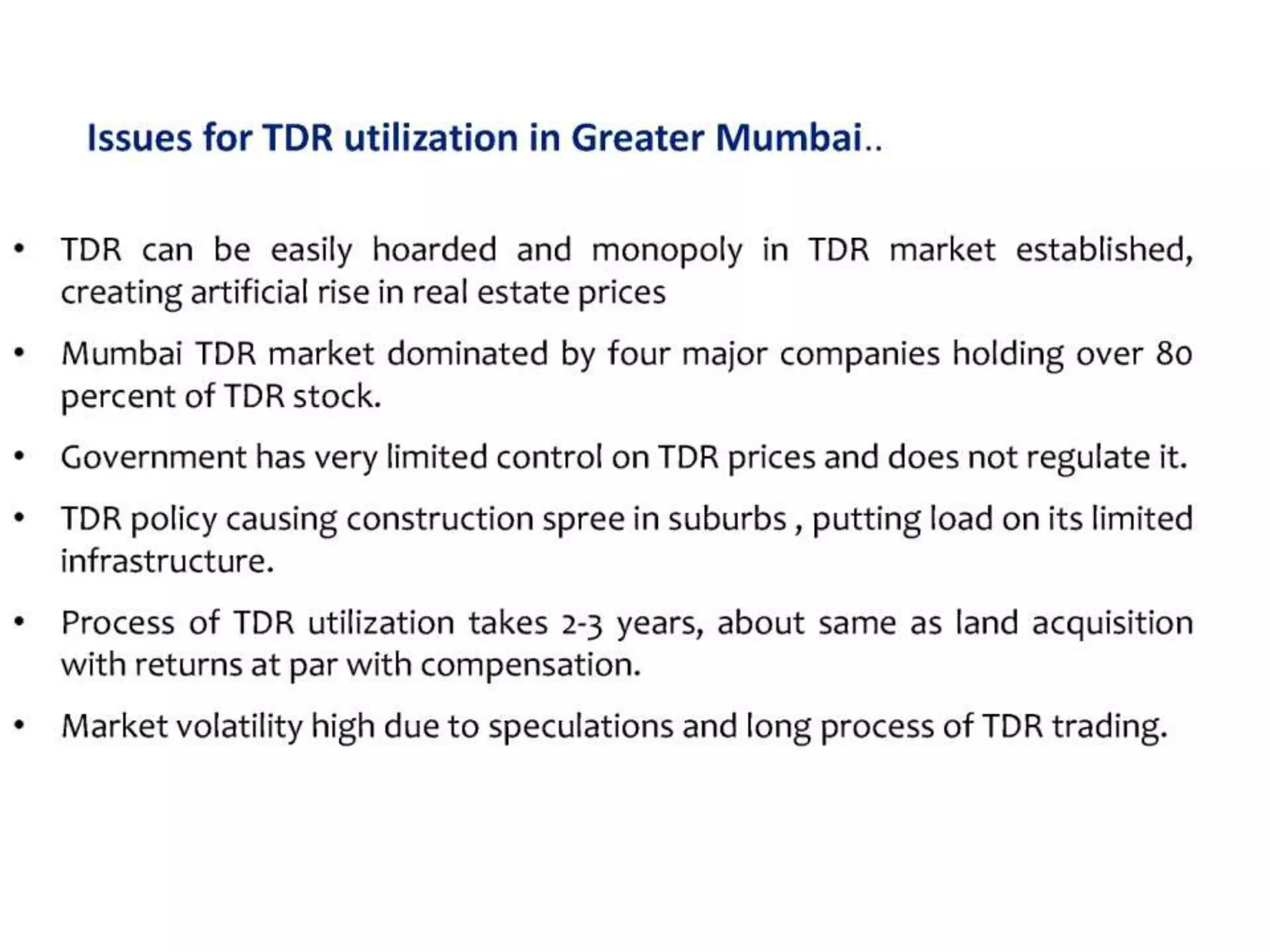 TDR - TRANSFER OF DEVELOPMENT RIGHTS | PPTX
